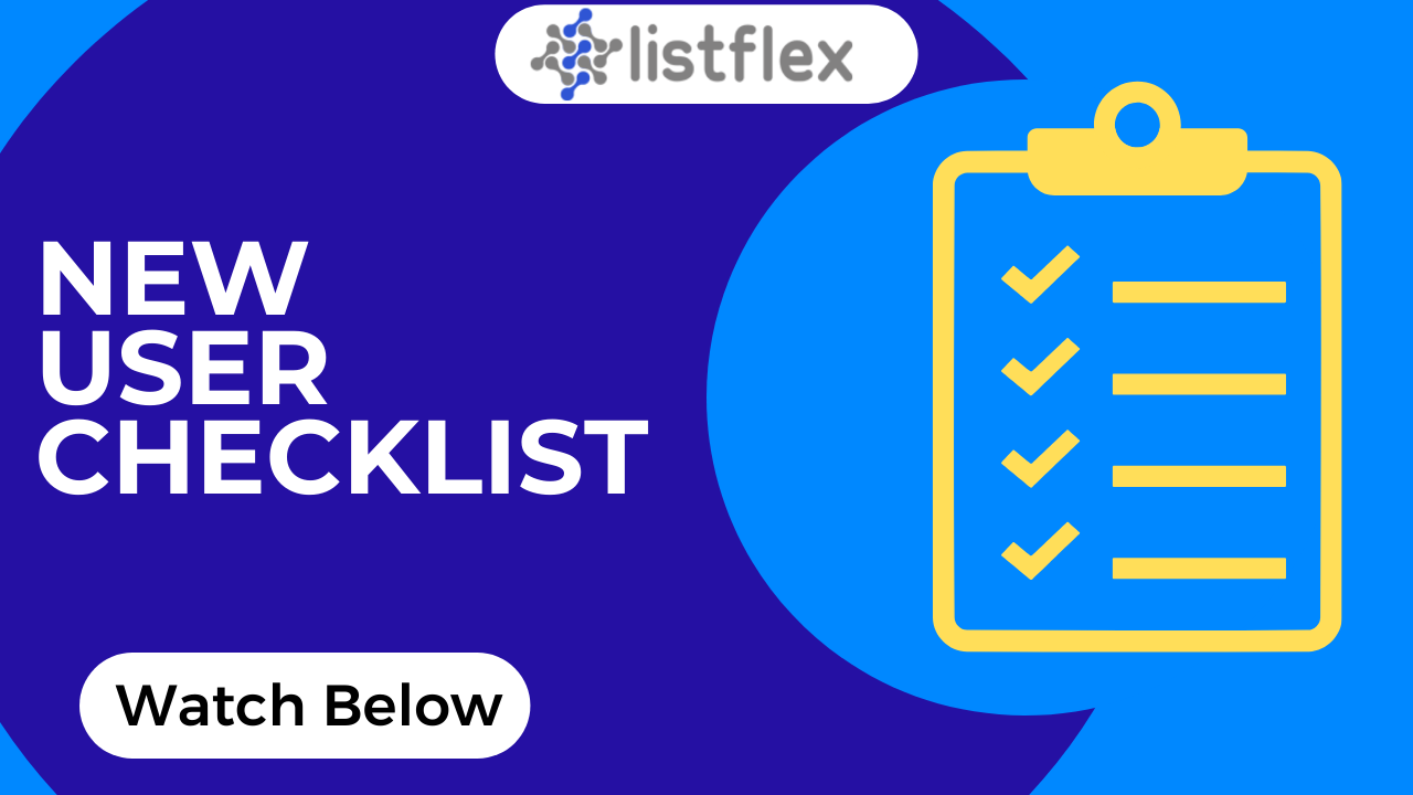 New User Checklist - Listflex
